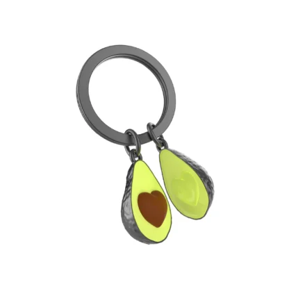 Metalmorphose - Avocado Hearts Keyring - Gifted Boston Spa